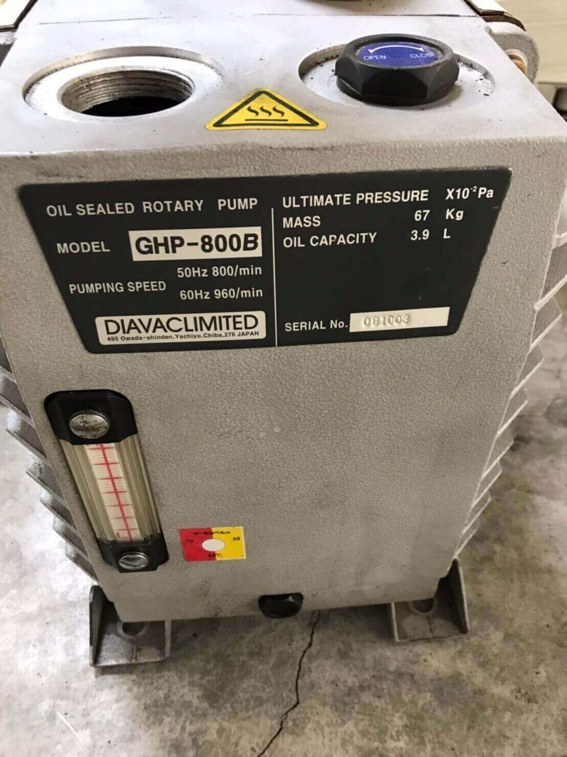 DIAVAC GHP-800B Rotary Pump-Maokai Technology Co ., Ltd .的Products