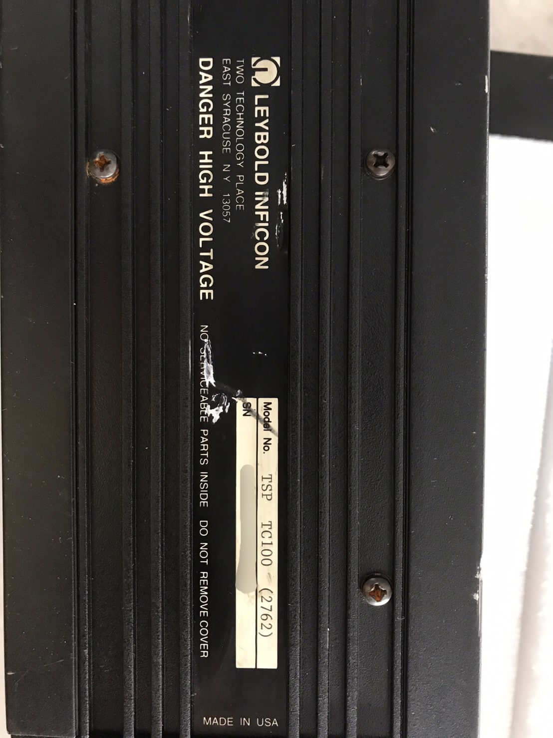 Leybold INFICON TSP TC100 (2762) Gas Analyzer-茂塏科技有限公司的產品專區