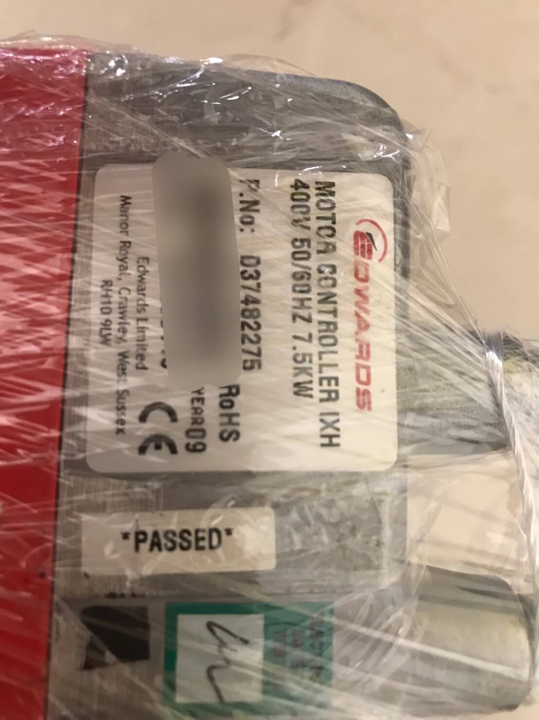 EDWARDS MOTOR CONTROLLER IXH 400V 50 / 60HZ 7.5KW D37482275-茂塏科技有限公司的產品專區