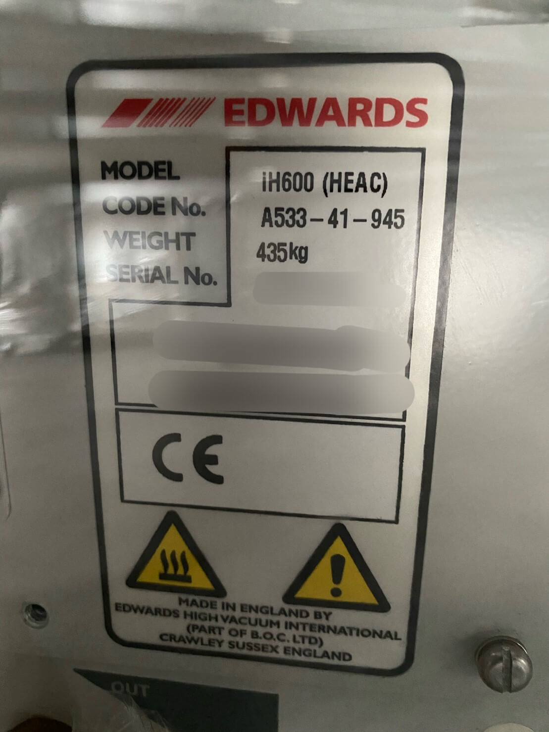 EDWARDS iH600 Dry Pump-茂塏科技有限公司的產品專區