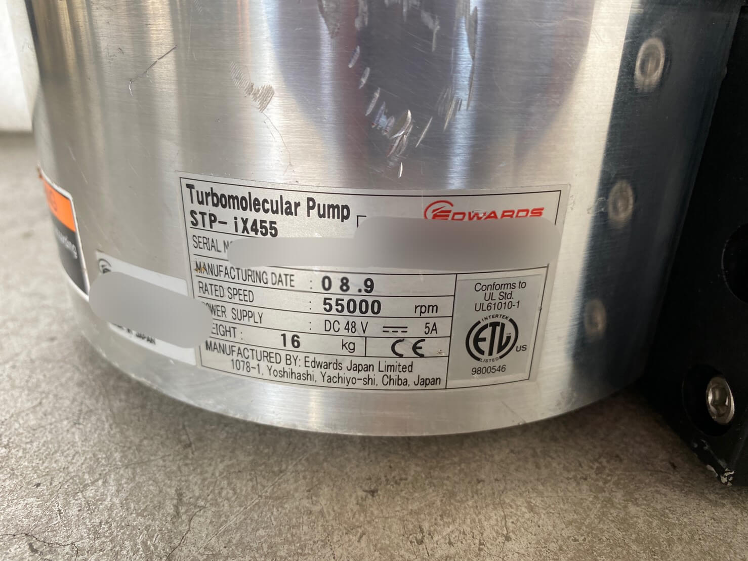 EDWARDS STP-iX455 Turbo Pump-茂塏科技有限公司的產品專區