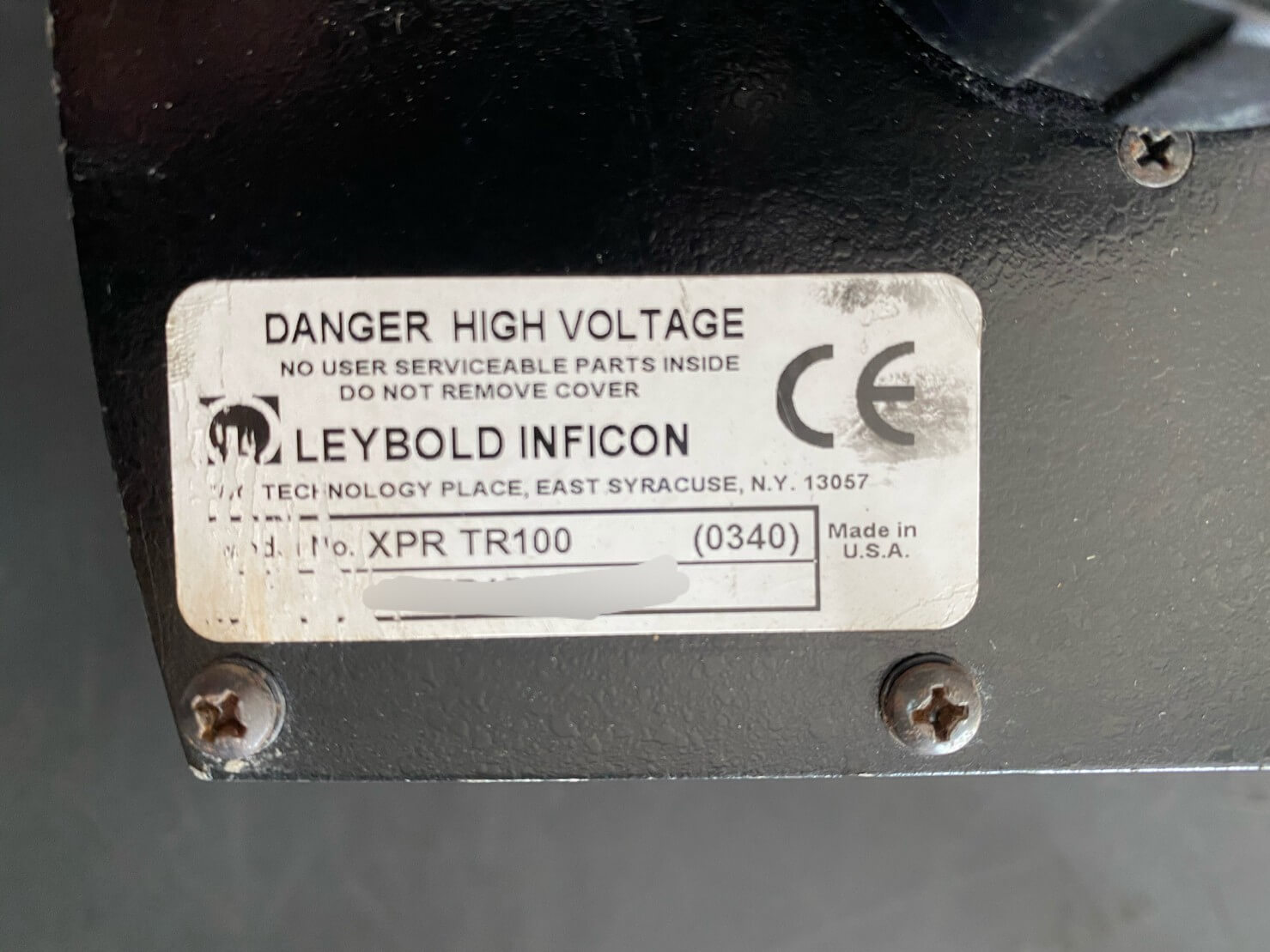 Leybold INFICON TRANSPECTOR XPR TR100 Residual Gas Analyze-茂塏科技有限公司的產品專區