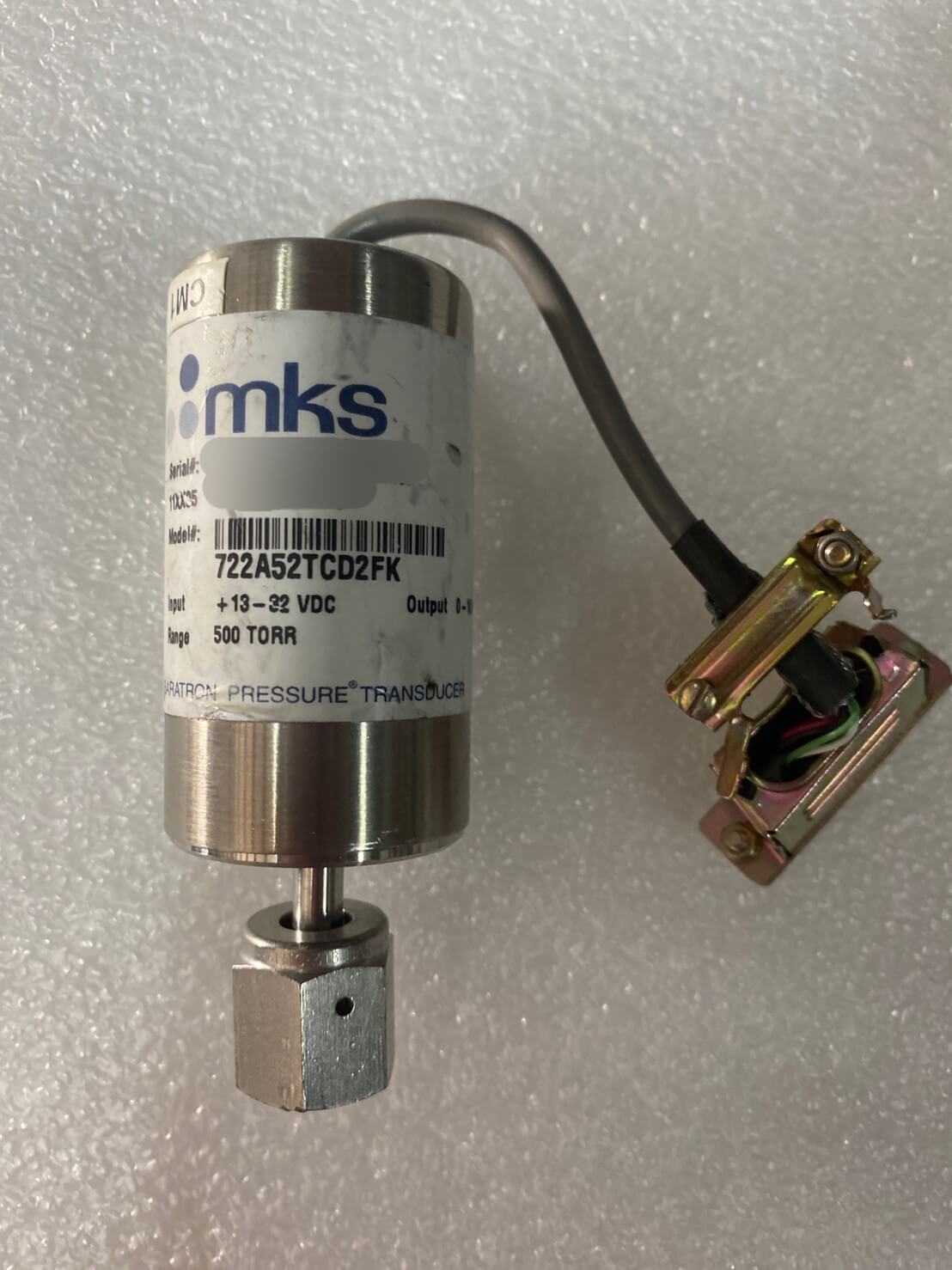 MKS Baratron Pressure Transducer 500 Torr 722A52TCD2FK-茂塏科技有限公司的產品專區
